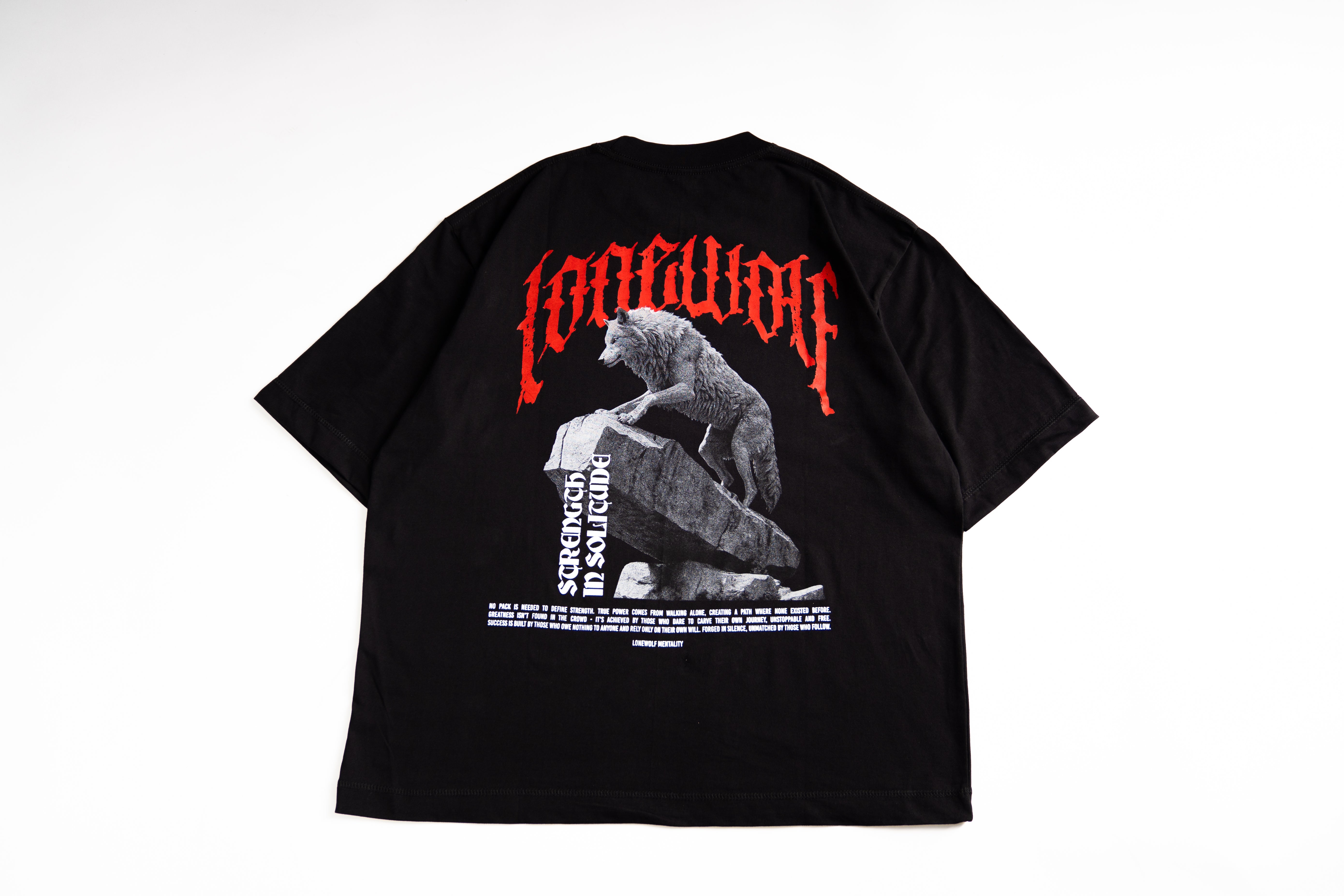 LONEWOLF STATUE OVERSIZED TEE – The Lone Wolf Apparels